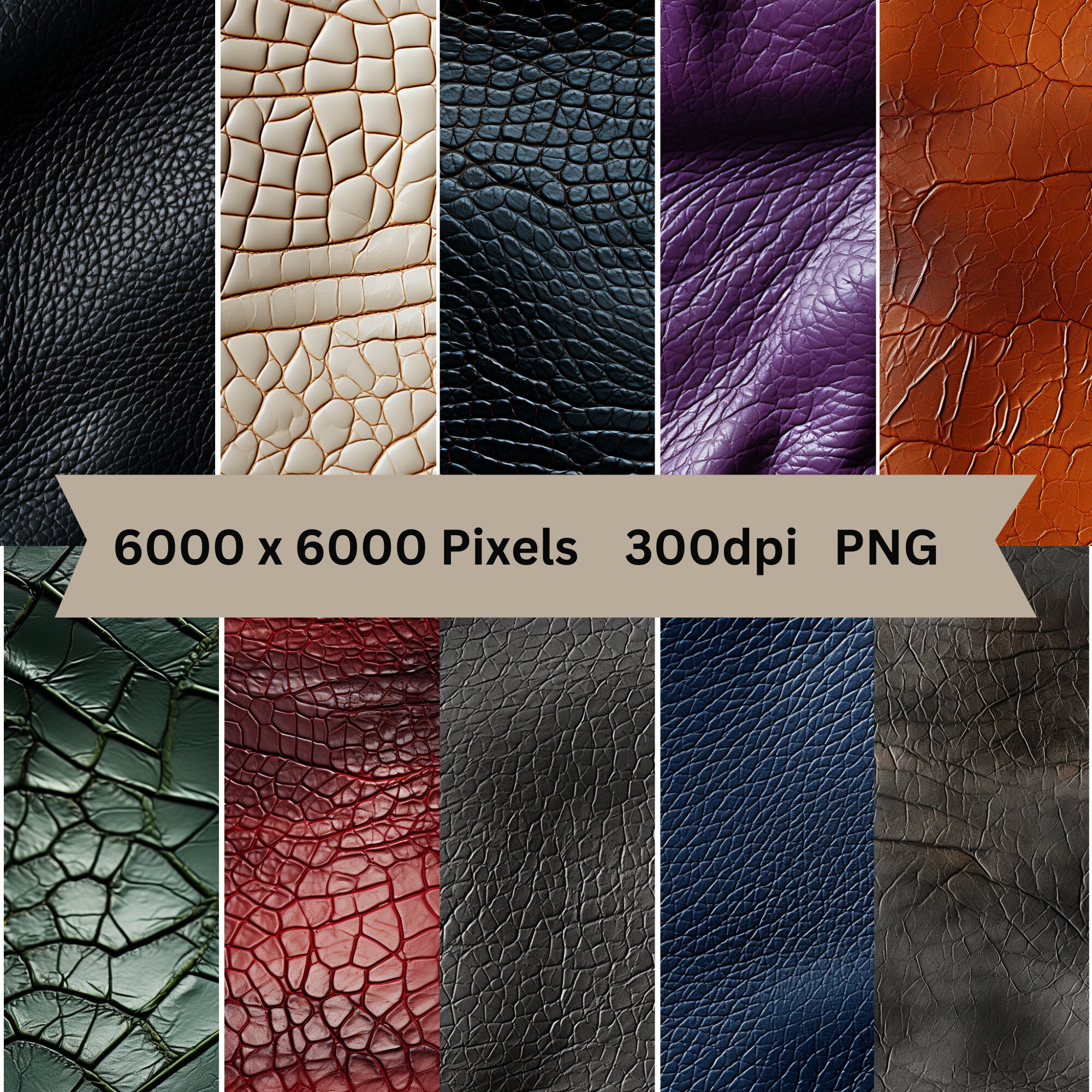 20 Leather Seamless Digital Papers, Patterns, High Quality PNG ...