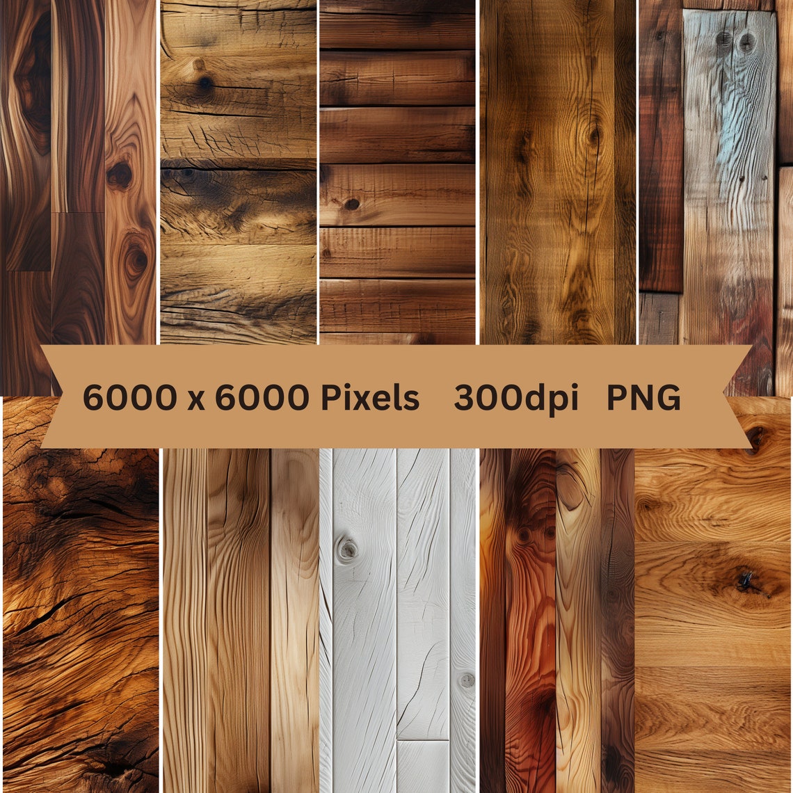 20 Wood Texture Seamless Digital Paper, Pattern, High Quality PNG 300 ...