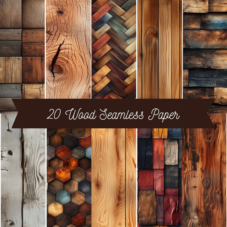 20 Wood Texture Seamless Digital Paper, Pattern, High Quality PNG 300 ...