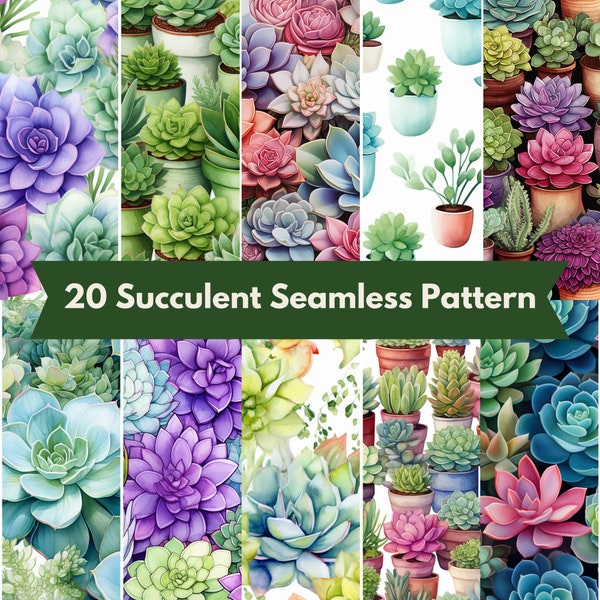 Paper Succulent Pattern - Etsy
