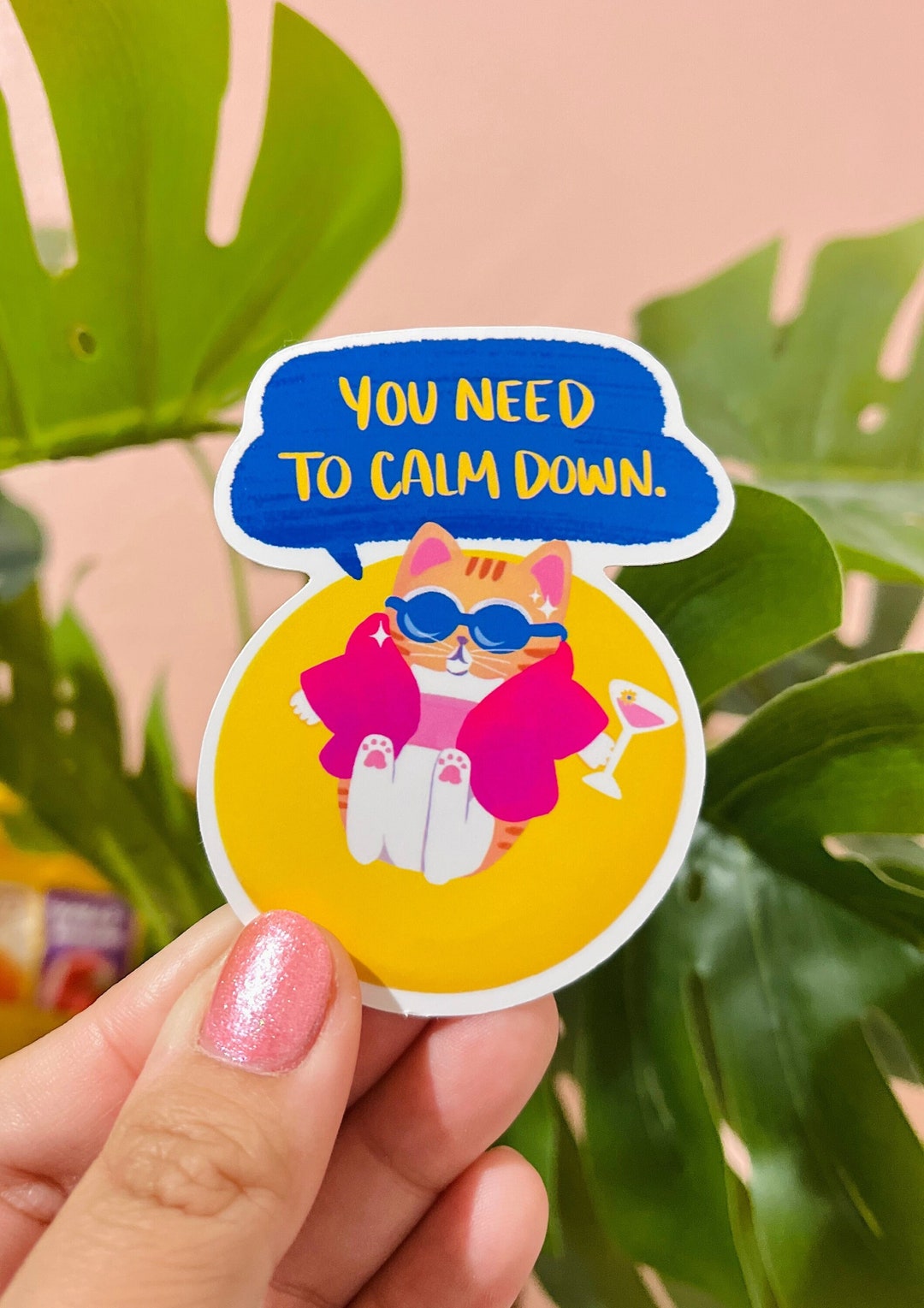 You Need to Calm Down Cat Sticker / Laptop Decal / - Etsy