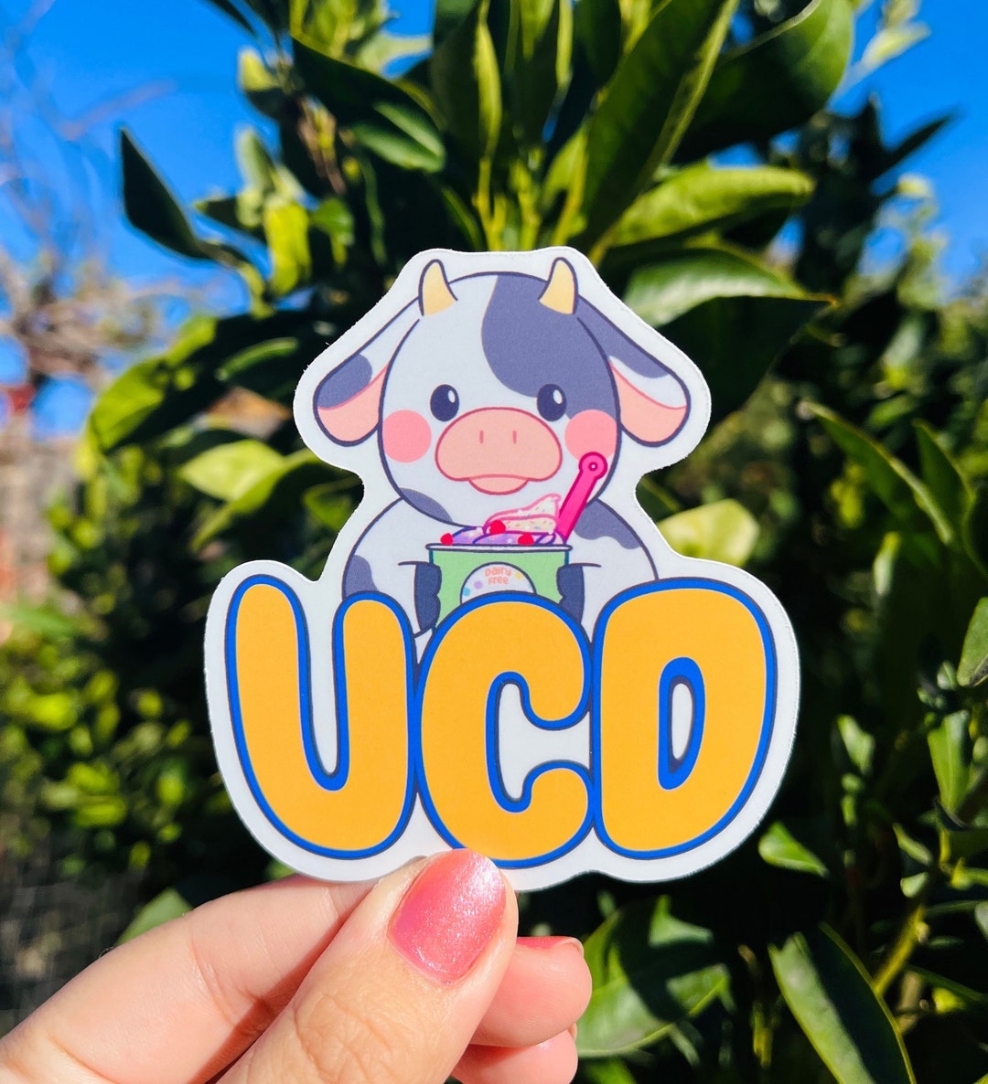 UC Davis Dairy-free Cow Froyo Sticker / UCD / Laptop Decal / Glossy ...