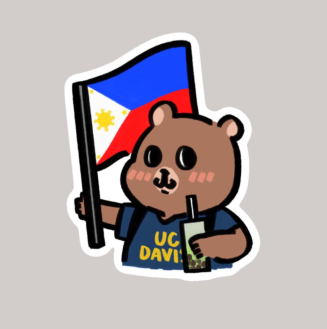 Norcal Filipino UC Bear / College Sticker / Laptop Decal / Stationary ...