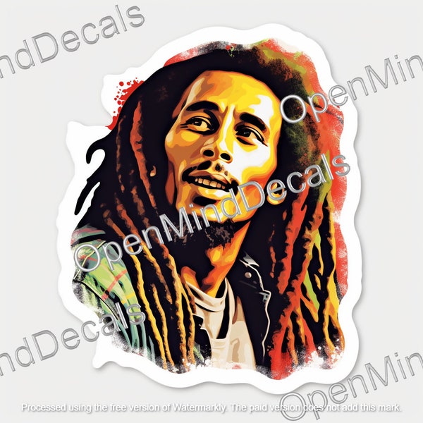 Bob Marley Decal - Etsy