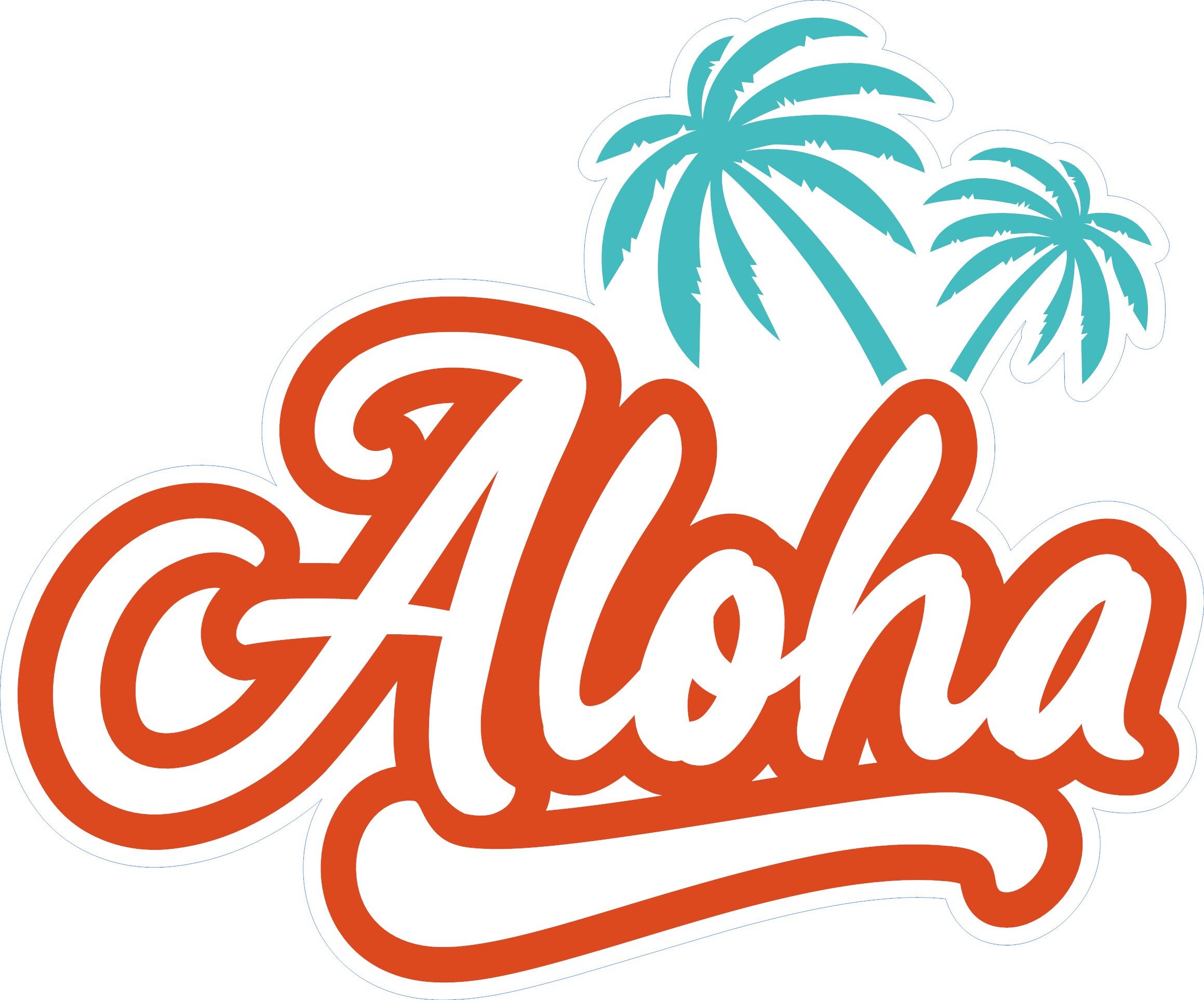 Aloha Vinyl Sticker || Ocean Stickers Surf Sticker Summer Decor Coastal ...