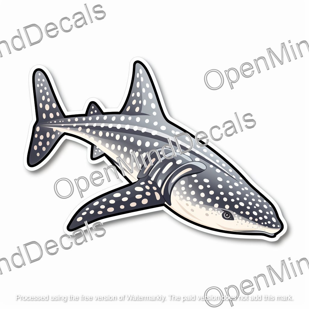 Whale Shark Vinyl Sticker Ocean Sticker Surf Sticker Summer - Etsy