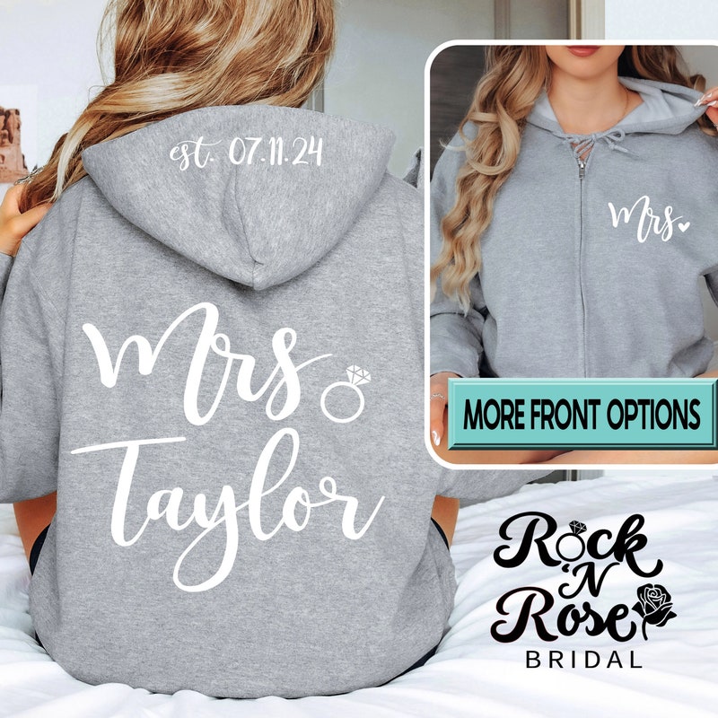 Zipper Mrs Sweatshirt - Etsy