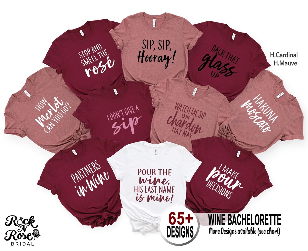 102 Wine Bachelorette Party Shirts, Winery Bachelorette Shirts, Wine ...