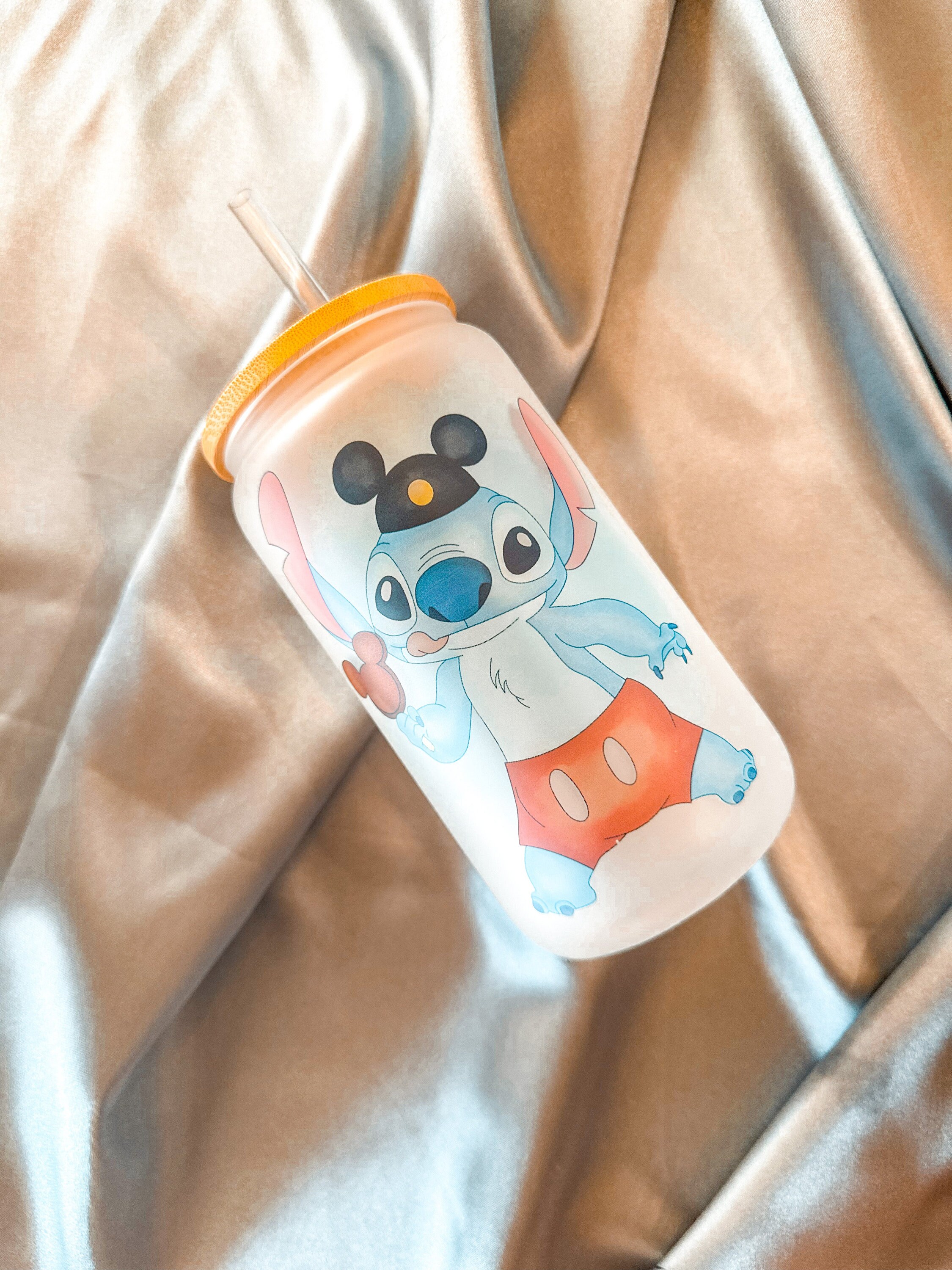 Stitch Themed Glass Cans Disney Glass Cans Lilo and Stitch Inspired ...