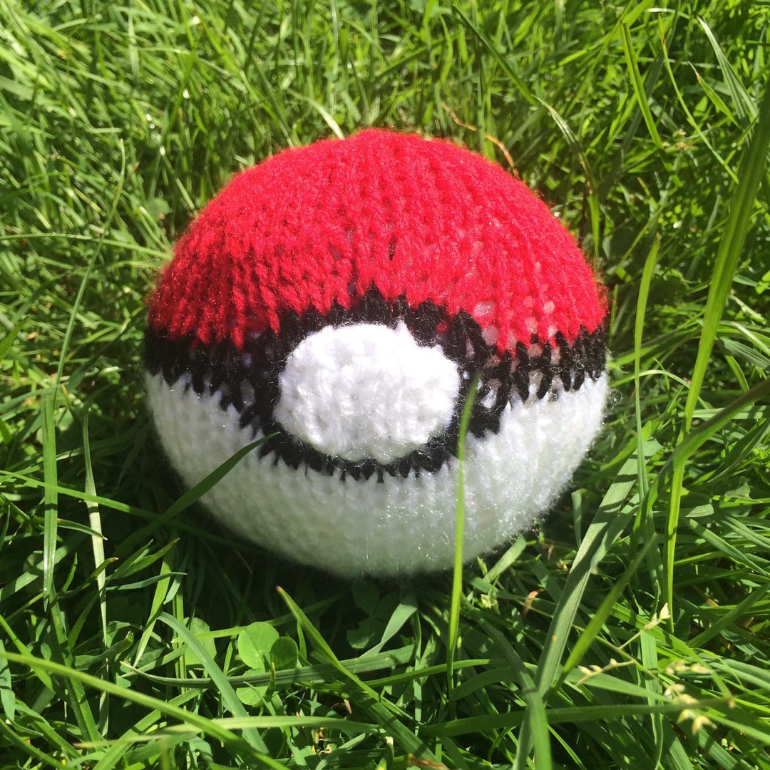 Crochet Pokéball Plush – Handmade Pokémon Plush Toy – Soft Chenille ...