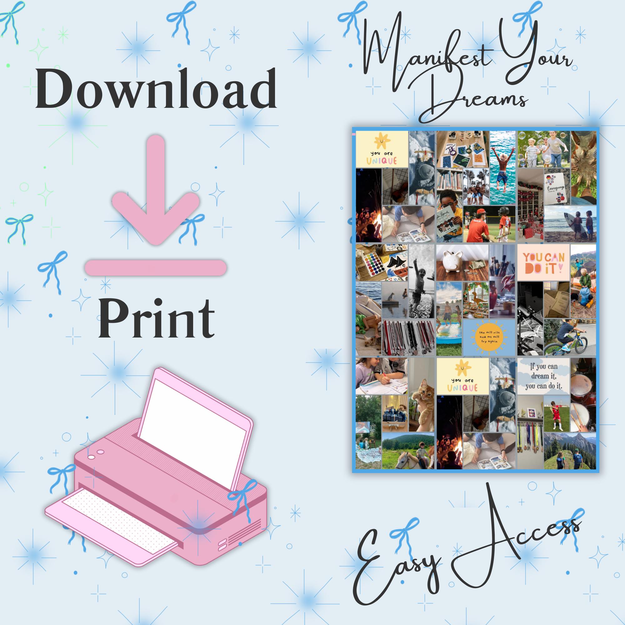 Kids Vision Board, Boys Vision Board, 2025 Vision Board Kit, Vision ...