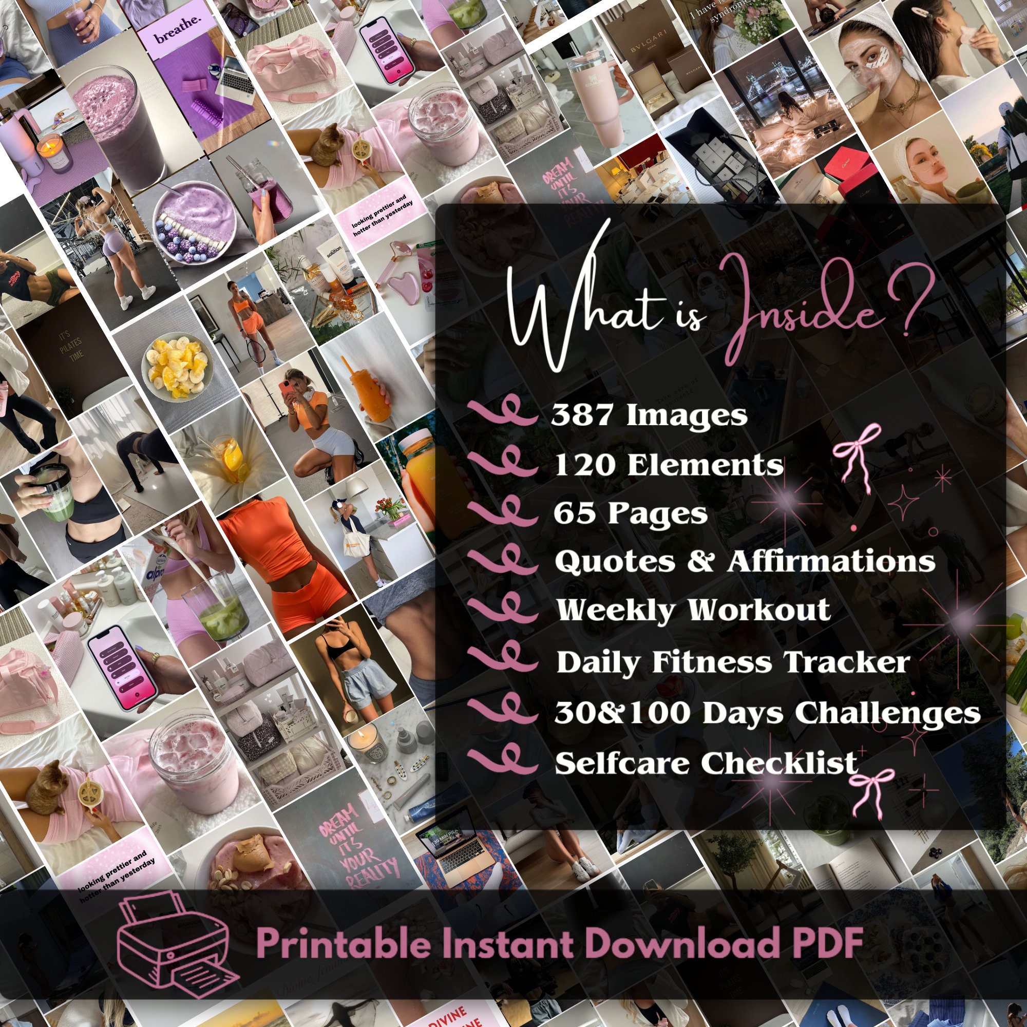 Health and Fitness Vision Board, 2025 Vision Board, Healthy Life Vision ...