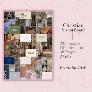 Faith Vision Board Printable, Christian Vision Board Kit, Vision Board ...