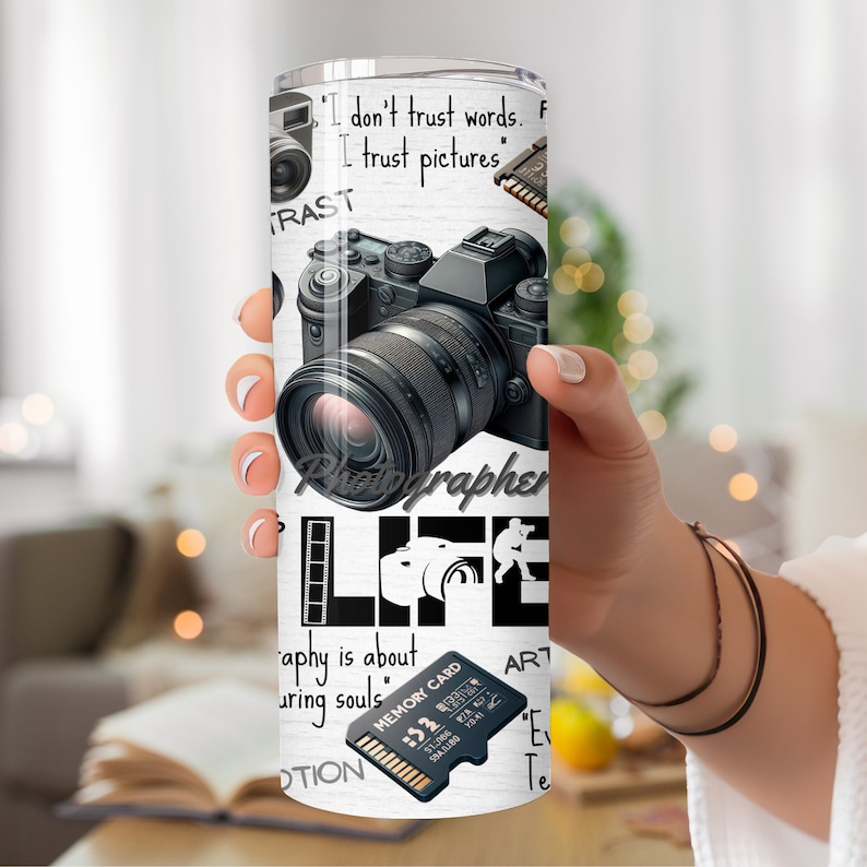 Photographer Tumbler - 20oz Tumbler Wrap, Photographer's Life Printable ...