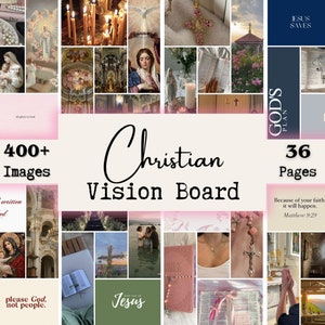 Faith Vision Board Printable, Christian Vision Board Kit, Vision Board ...