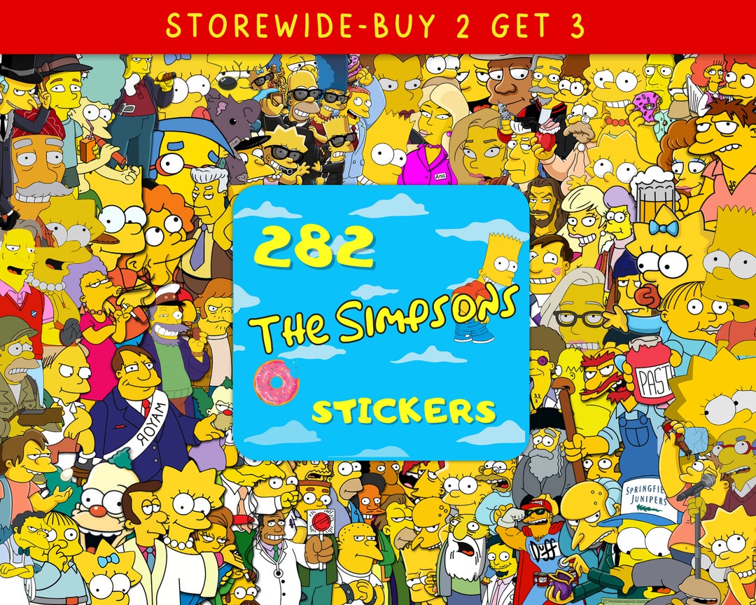 The Simpsons Stickers, the Simpsons Goodnotes, Cartoon Stickers, Homer ...