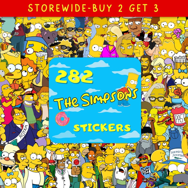 The Simpsons Stickers - Etsy