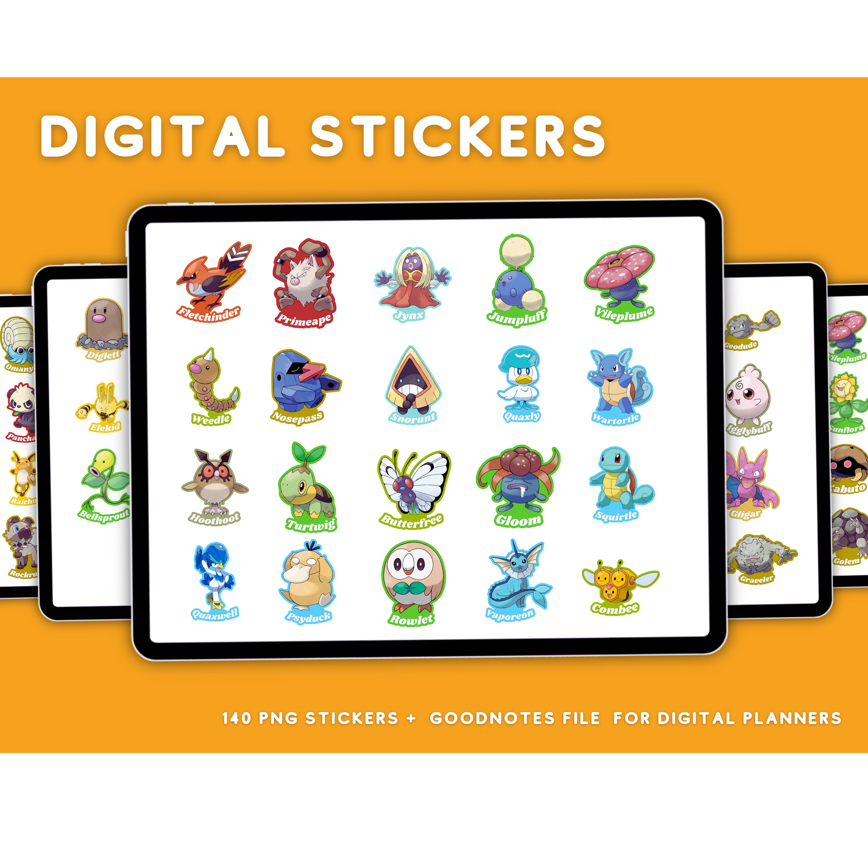 Pokemon Stickers, Pikachu Stickers, Cartoon Stickers, Pokemon Stickers ...