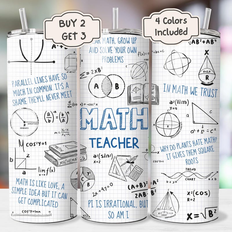 Math Teacher Sublimation Wrap - Etsy