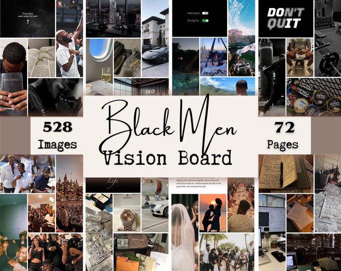 Digital Vision Board Canva Template, Vision Board Template, Vision ...