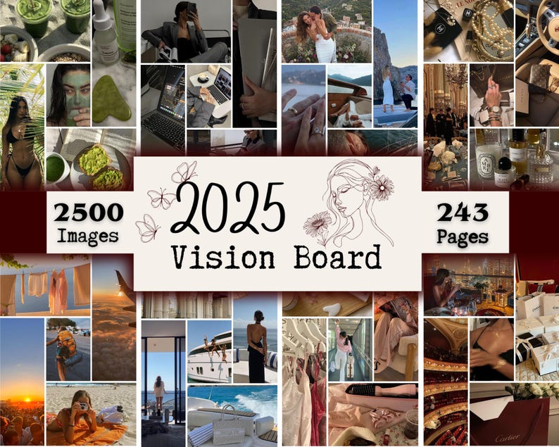 Kit Ultimate Vision Board 2025, Images imprimables Vision Board, Vision ...