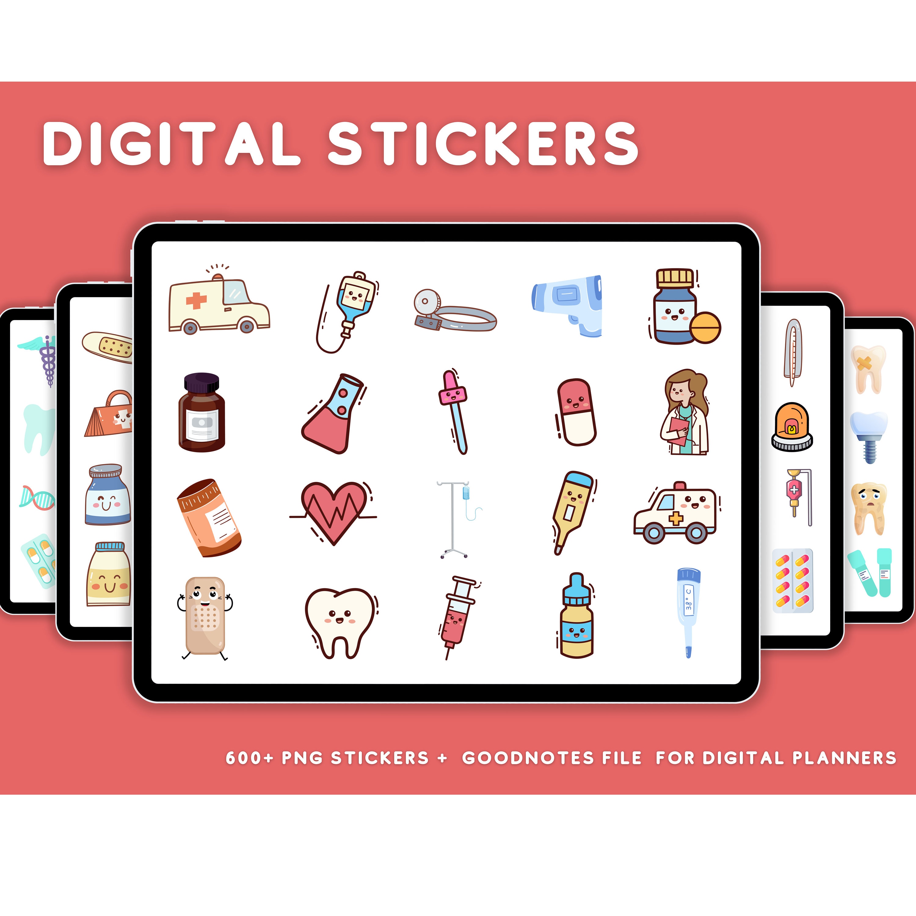 Medical Stickers, Digital Medical Stickers, Medical Goodnotes, Hospital ...