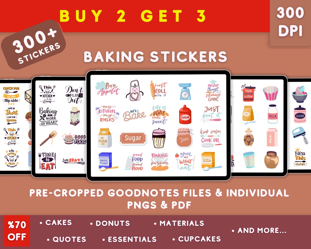 Bakery Stickers, Baking Stickers, Digital Bakery Stickers, Digital ...