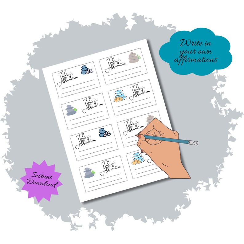 Affirmation Cards | Printable | Write In - Etsy
