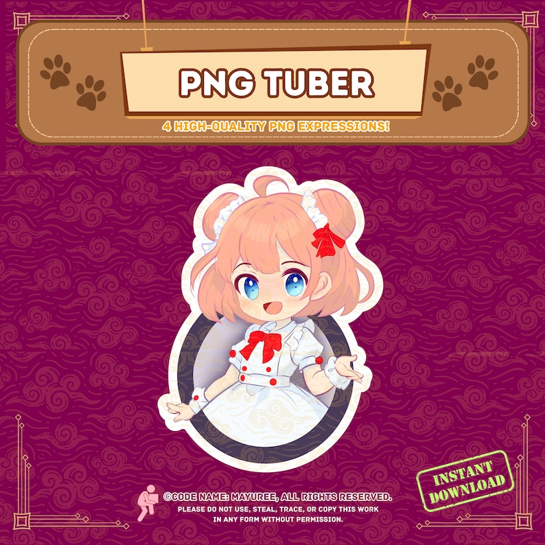 Chibi Chef Pngtuber Avatar | Cute Kawaii Cooking Character | Reactive ...