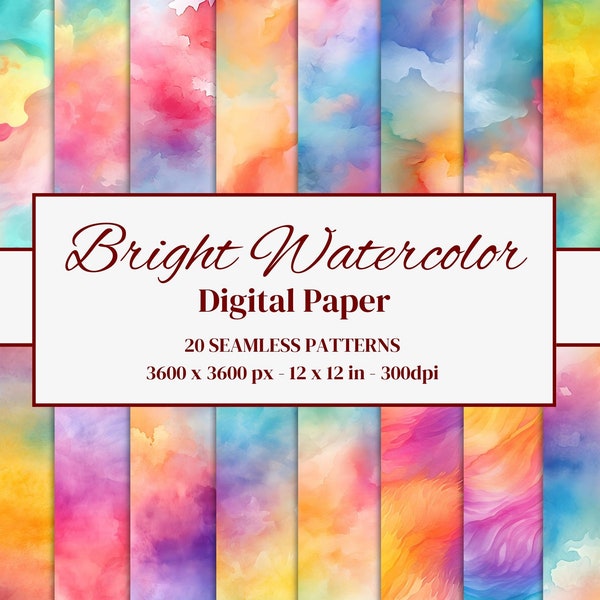 Bright Watercolor - Etsy