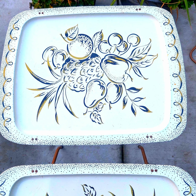 Tv Trays Vintage Metal - Etsy