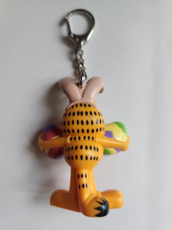 Vintage Garfield the Cat Easter Bunny Key Chain Colle… - Gem
