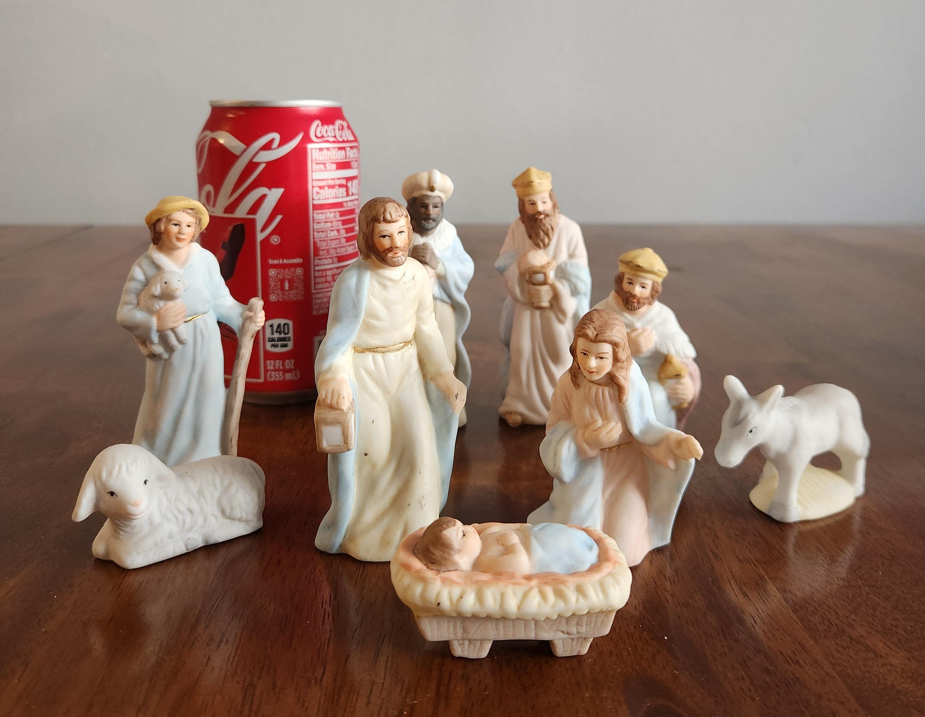 Vintage Lefton Nativity Set Figurines 1990 Mary and Josef Baby Jesus ...