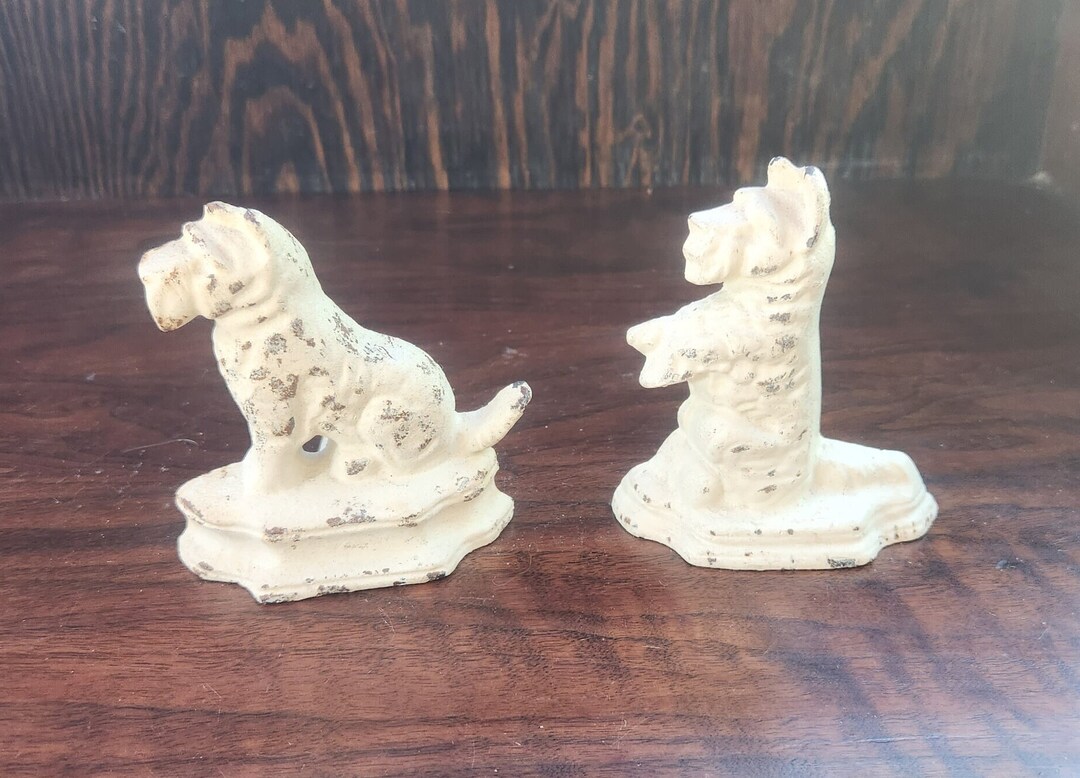 Antique Cast Iron2 Scotty Dog Door Stops Small - Etsy