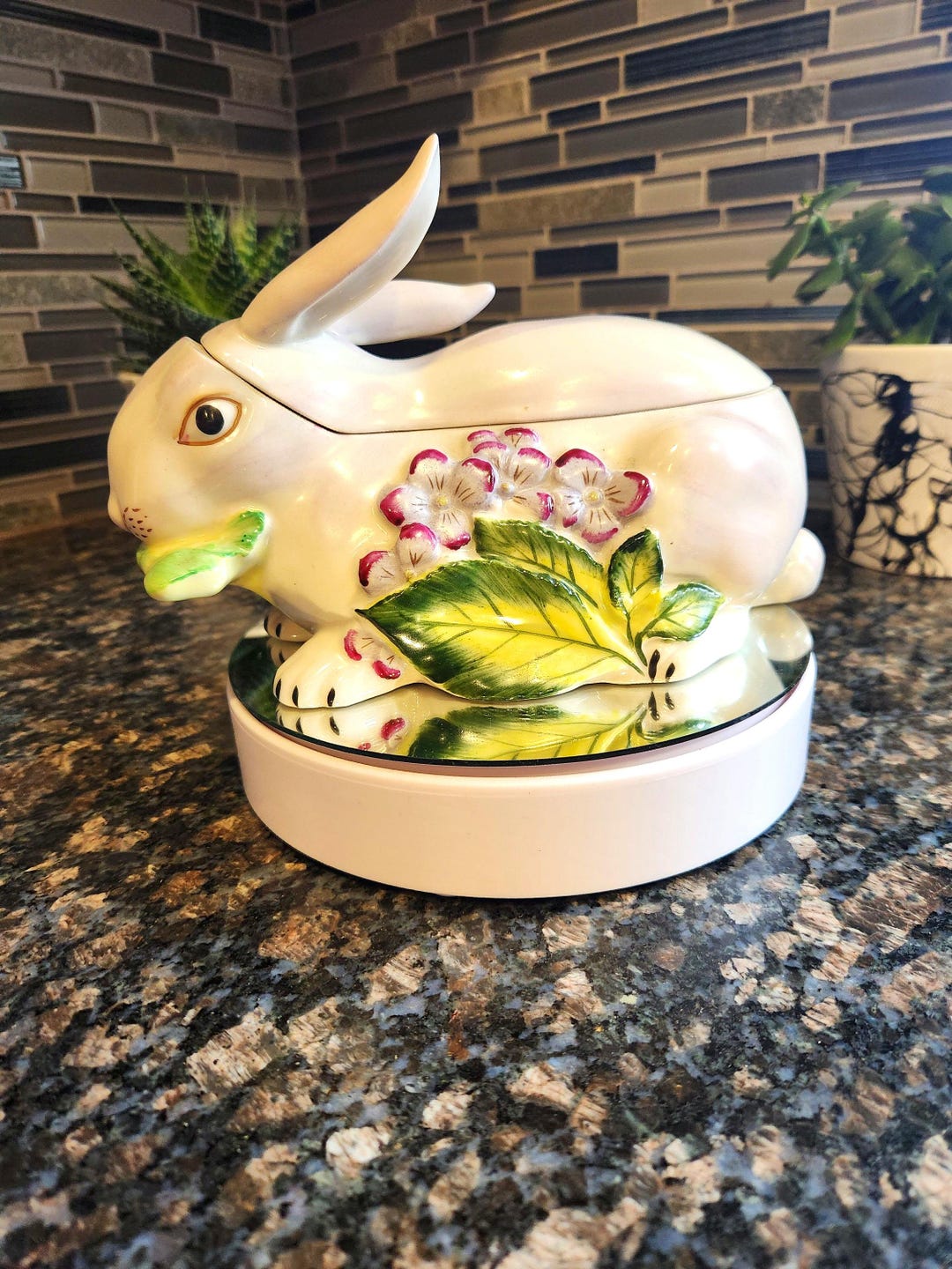 Ceramic Bunny Container Larry Laslo Mikasa 1980s Art Pottery With ...