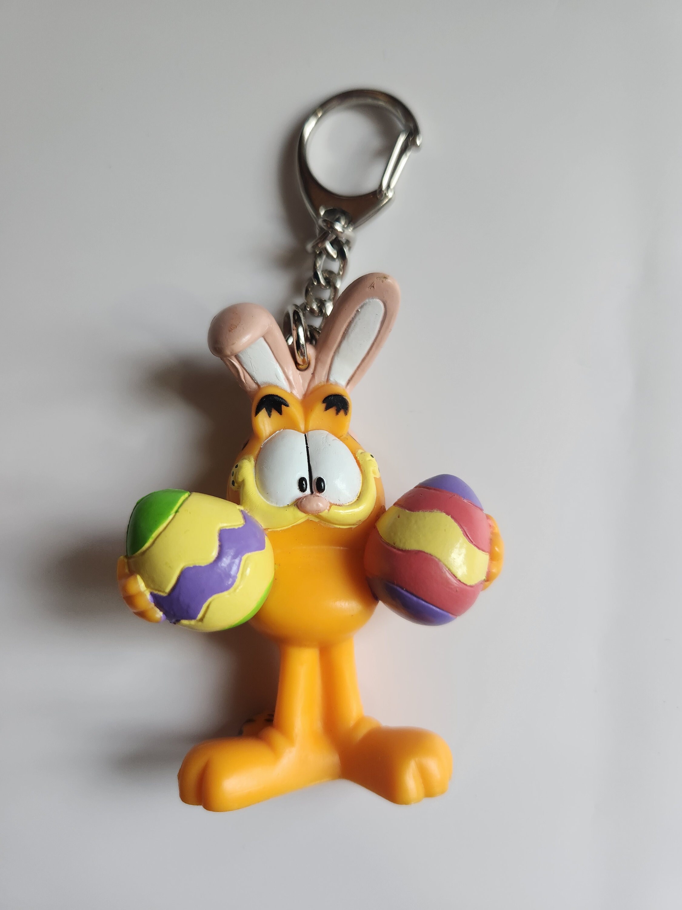 Vintage Garfield the Cat Easter Bunny Key Chain Collectable Toy - Etsy