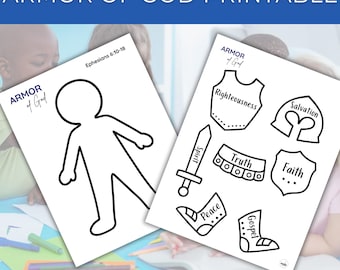 Armor of God Printable | Armor of God Coloring Page | Armor of God ...