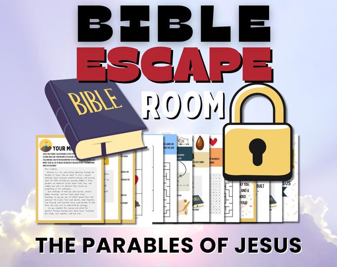 Parable of the Hidden Treasure Bible Story Escape Room | Printable ...