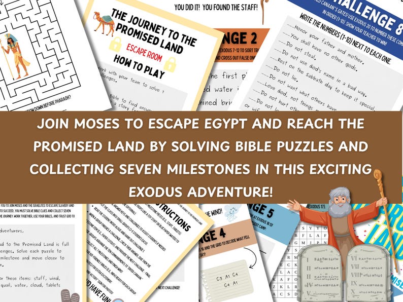 Christian Escape Room for Kids | Bible Escape Room for Kids | Christian ...
