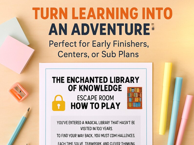 Escape Room Props | Printable Escape Room | the Enchanted Library ...
