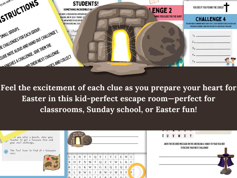Easter Escape Room for Kids | Bible Escape Room for Kids | Christian ...