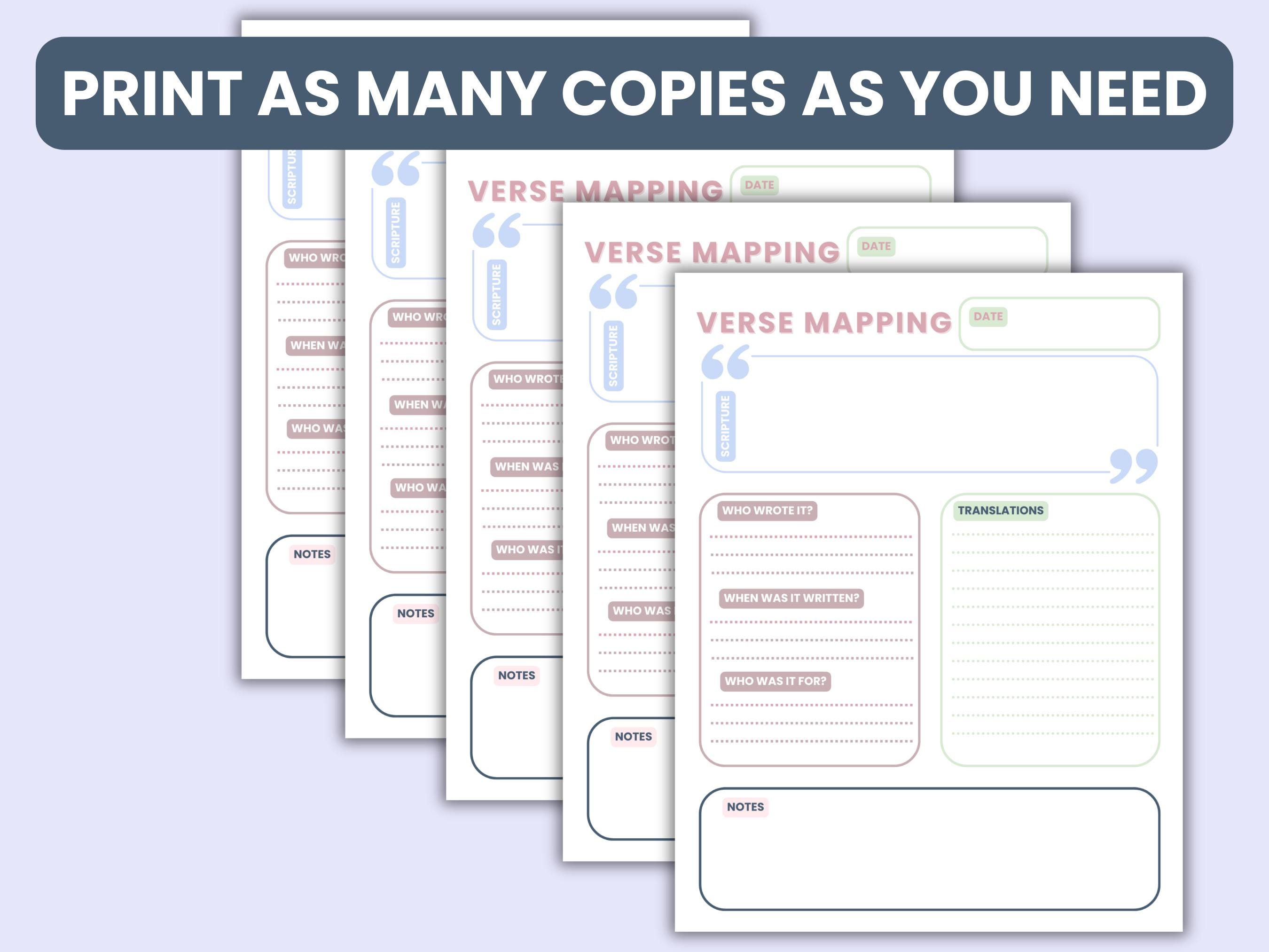 Verse Mapping | Bible Study Guide | Bible Study Template | Bible Study ...