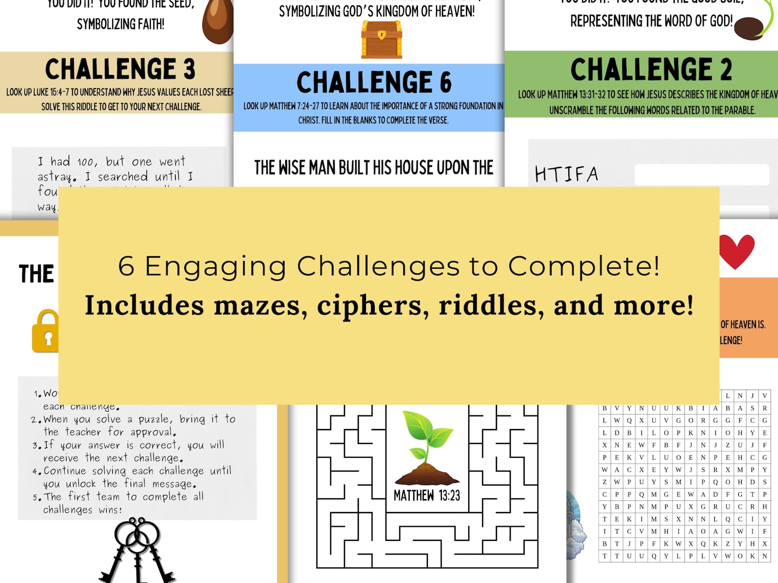 Christian Escape Room | Bible Escape Room for Kids | Christian Team ...