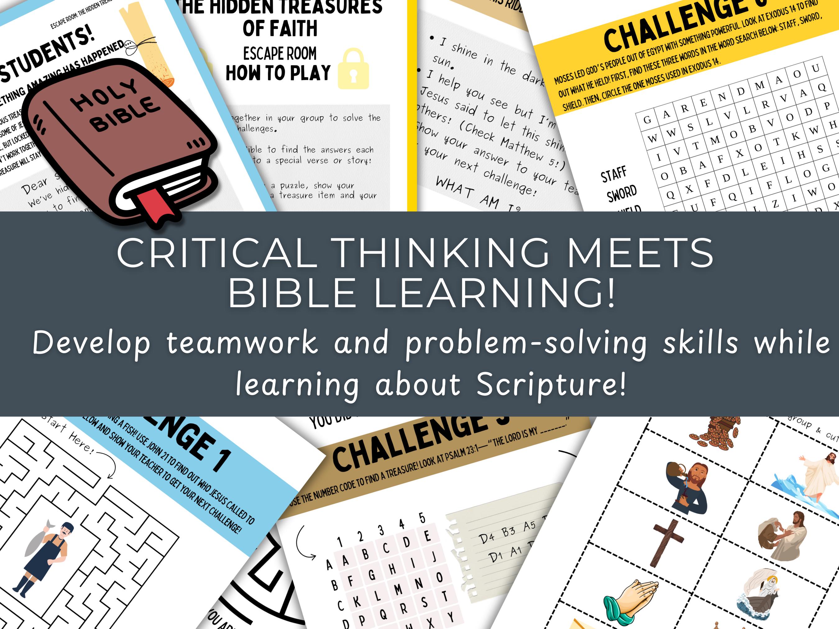 Christian Escape Room | Bible Escape Room for Kids | Christian Team ...