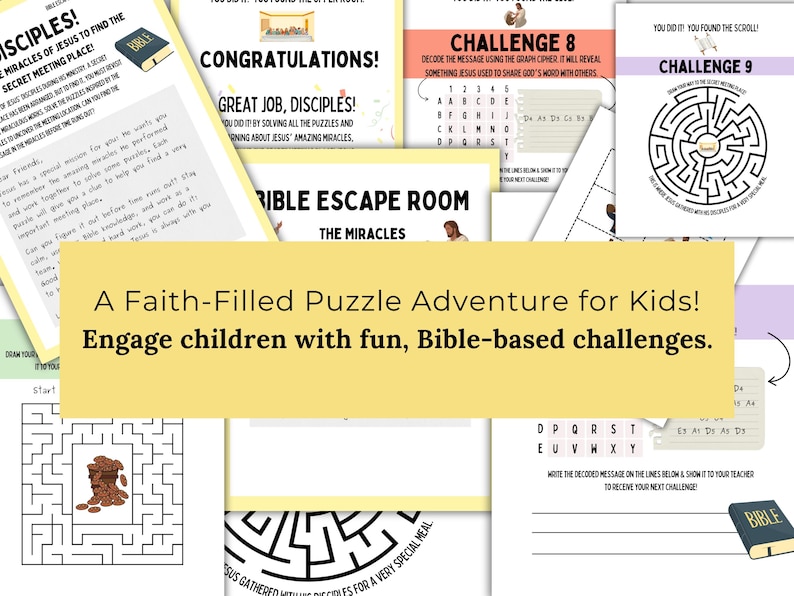 Christian Escape Room | Bible Escape Room for Kids | Christian Team ...