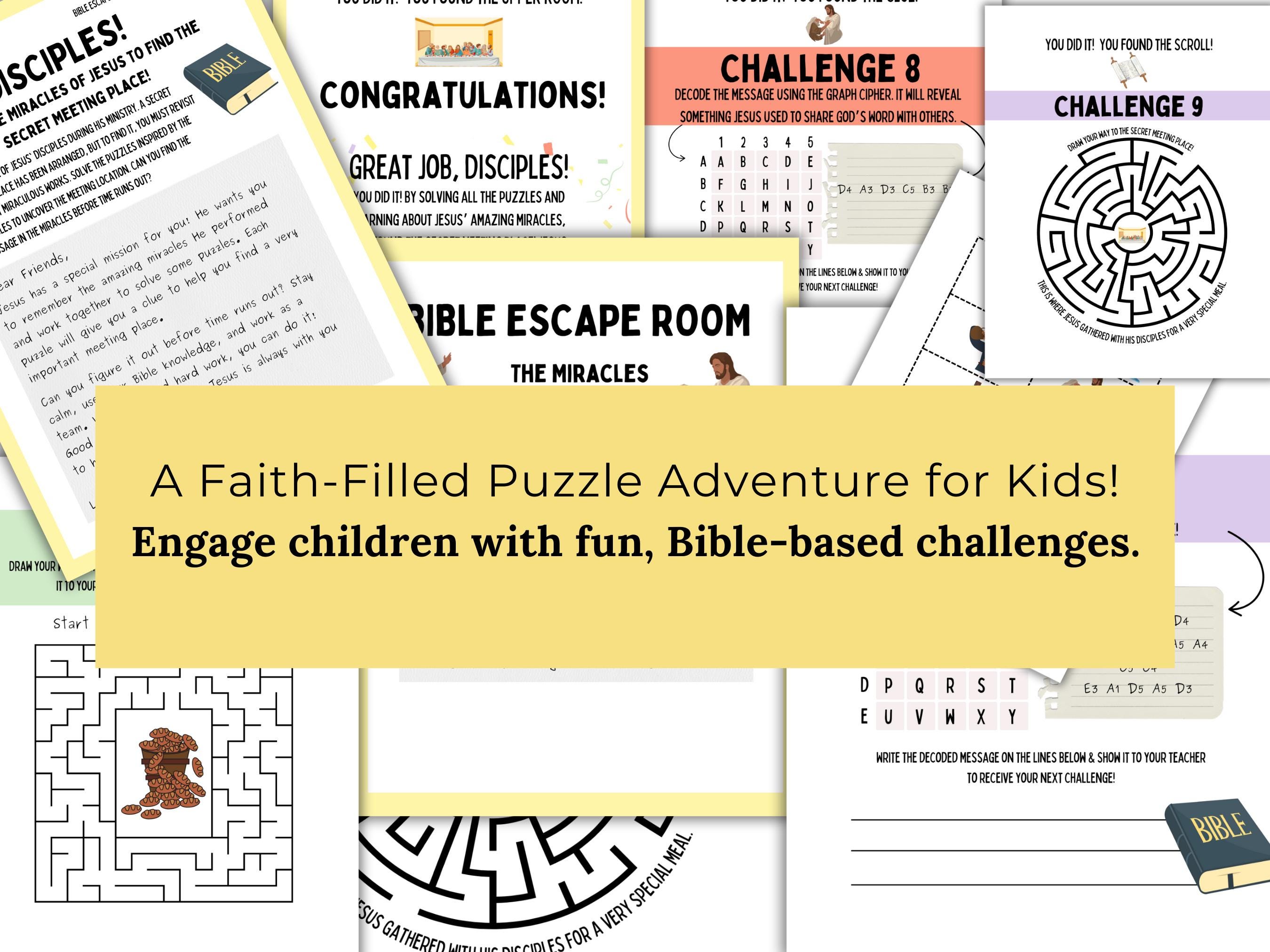 Christian Escape Room | Bible Escape Room for Kids | Christian Team ...