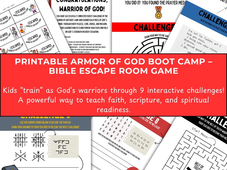 Armor of God Printable | Armor of God Escape Room for Kids | Armor of ...