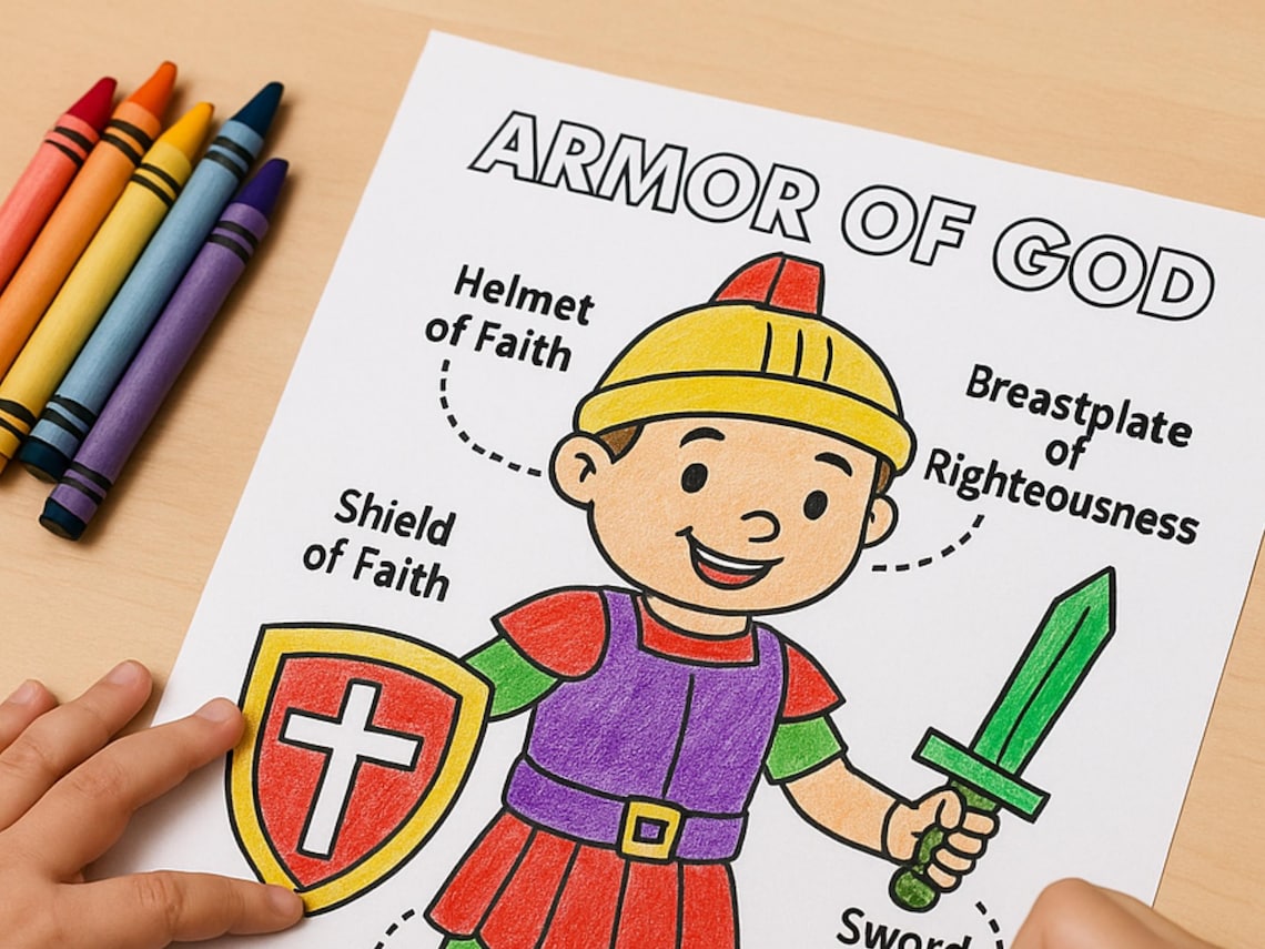 Armor of God Printable | Armor of God Coloring Page | Armor of God ...