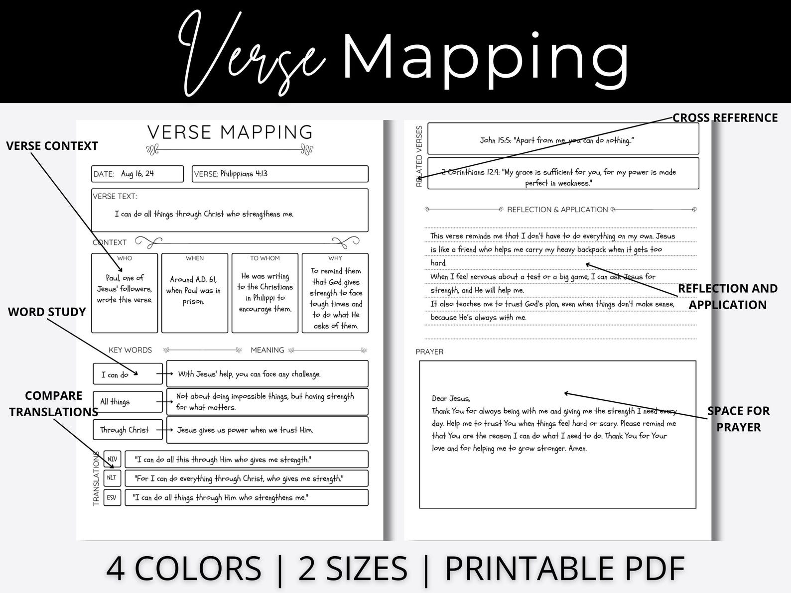 Verse Mapping | Bible Verse Mapping | Bible Study Guide | Bible Study ...