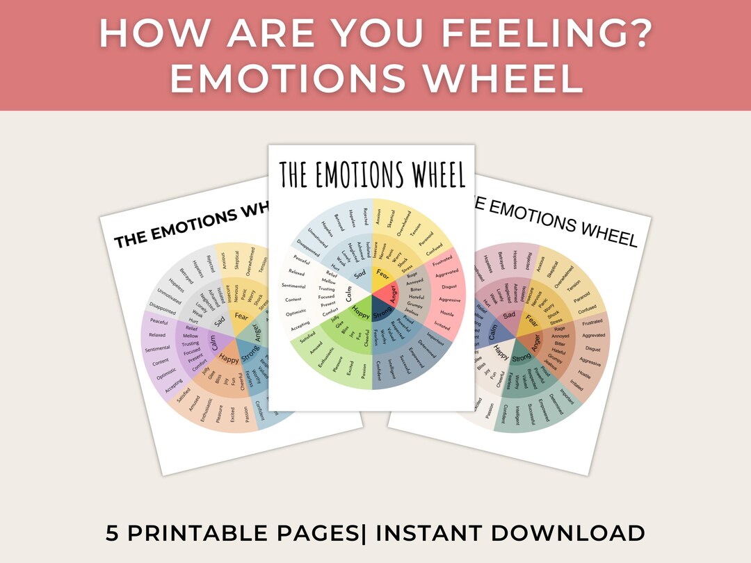 Wheel of Feelings | Feelings Wheel | Mood Tracker | Wheel of Emotions ...
